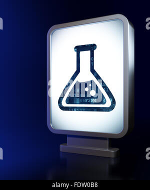 Science concept: Flask on billboard background Stock Photo - Alamy