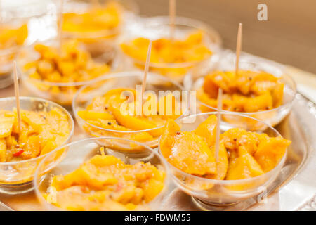 special gourmet starters finger food at celebration Stock Photo ...