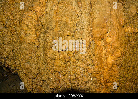 Calcite formation, flowstone un underground cave Stock Photo - Alamy