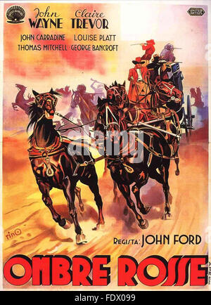 Stagecoach (1939) - Italian Movie Poster Stock Photo - Alamy