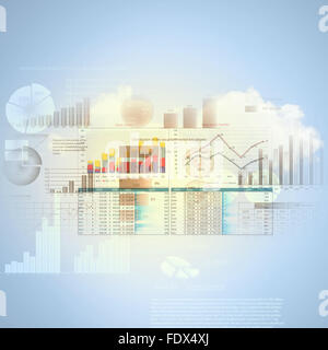 Abstract high tech background with graphs and diagrams Stock Photo - Alamy