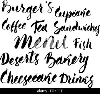 Handrawn menu position Stock Vector Image & Art - Alamy