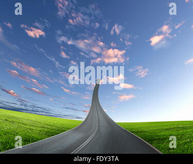highway road going up as an arrow Stock Photo - Alamy