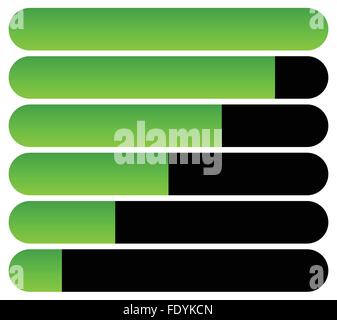 Horizontal level, progress, completion indicators. Steps, phases ...