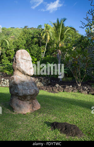 French Polynesia Tahiti Arahurahu marae ancient stone structure, south ...