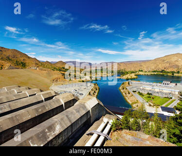 Lake Benmore Dam New Zealand Stock Photo - Alamy