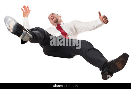 man falling down isolated on white Stock Photo - Alamy