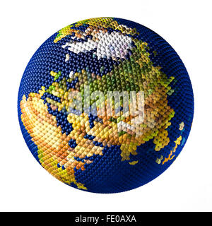 Earth toy consisting of small balls Near East Stock Photo - Alamy