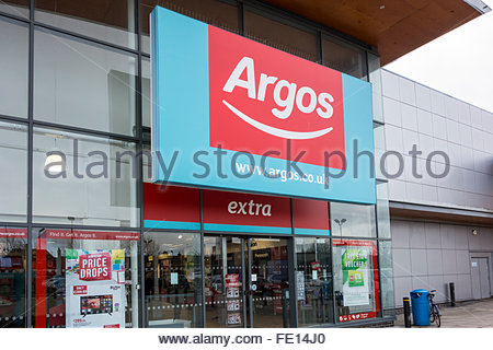 Argos Extra Store shop sign logo signage Brand Stock Photo: 30071093 ...