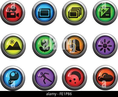 Photo modes icons set Stock Vector Image & Art - Alamy