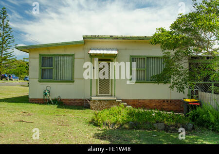 A small 1950's fibro (Asbestos fibrous cement) home with a double ...