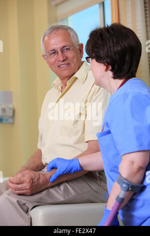 Nurse Checking Patient's Pulse Rate in Hospital, USA, National Photo ...