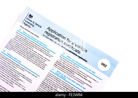 DVLA vehicle registration certificate Stock Photo - Alamy