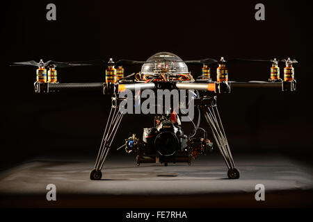 multirotor drone of the octocopter type used for professional aerial ...