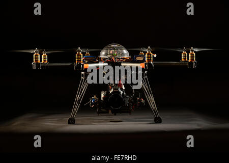 multirotor drone of the octocopter type used for professional aerial ...
