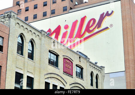 A segment of the Miller Brewing Company brewery complex in Milwaukee ...
