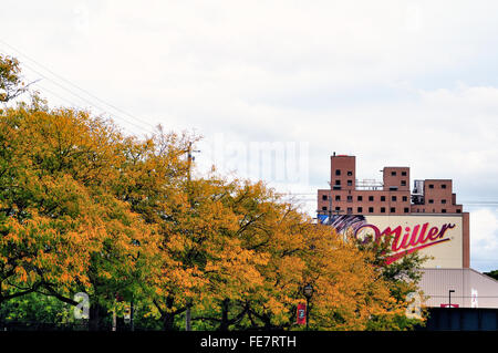 A segment of the Miller Brewing Company brewery complex in Milwaukee ...