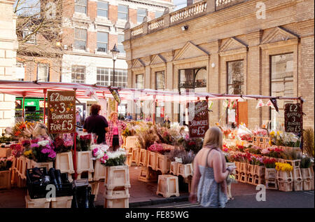 Bury St Edmunds town centre, view of the main square, known as the ...