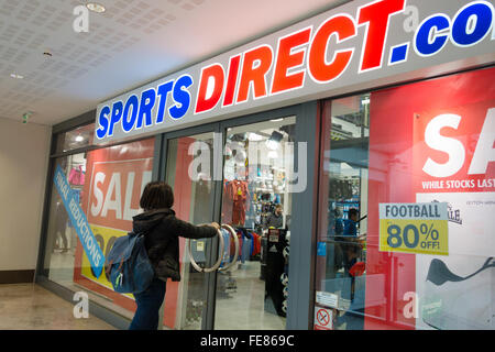 Sports Direct store shop sign logo name building shop front entrance ...