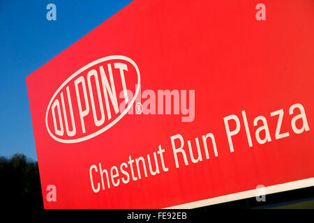 A logo sign outside of the Chestnut Run Plaza headquarters campus of ...