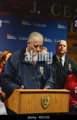 Bronx, United States. 04th Feb, 2016. Mayor De Blasio holds media ...