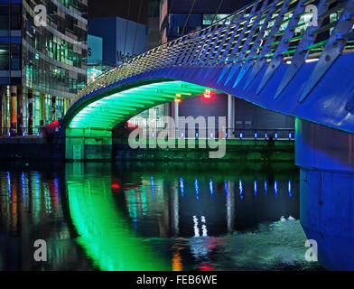 The Millennium Bridge, Media City, Salford Quays, Manchester ...