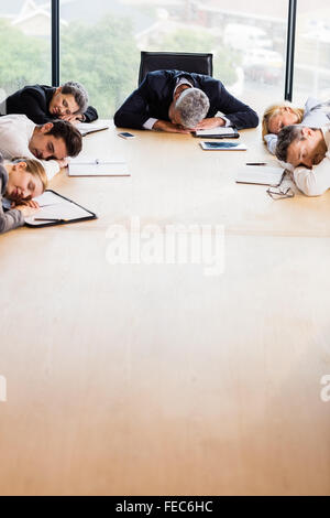 Business team sleeping at meeting Stock Photo - Alamy