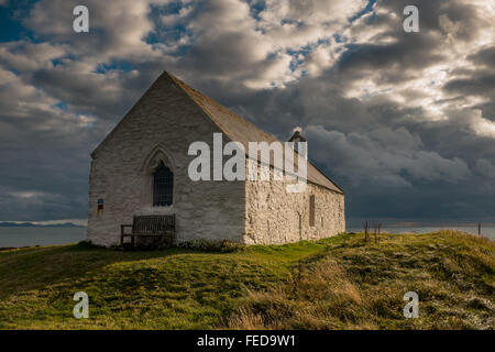 St. Cwyfan's church in the sea, Anglesey, North Wales Stock Photo - Alamy