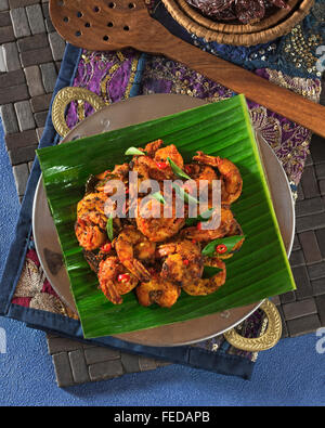 Tawa prawns. Spicy fried masala shrimp. India Food Stock Photo - Alamy