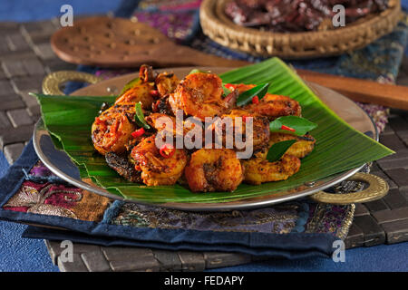 Tawa prawns. Spicy fried masala shrimp. India Food Stock Photo - Alamy