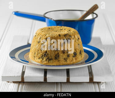 College pudding, the traditional steamed dessert served to students at ...