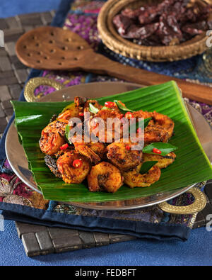 Tawa prawns. Spicy fried masala shrimp. India Food Stock Photo - Alamy