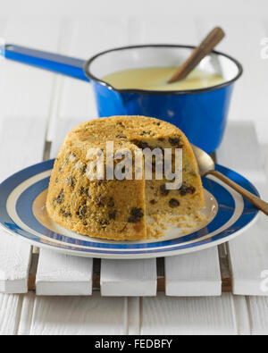 College pudding, the traditional steamed dessert served to students at ...