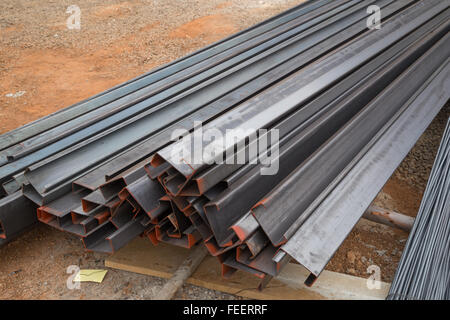 Steel channel (steel C chanel) at construction site Stock Photo - Alamy