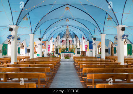 Rotoava Church, Fakarava, Tuamotu Islands, French Polynesia Stock Photo ...