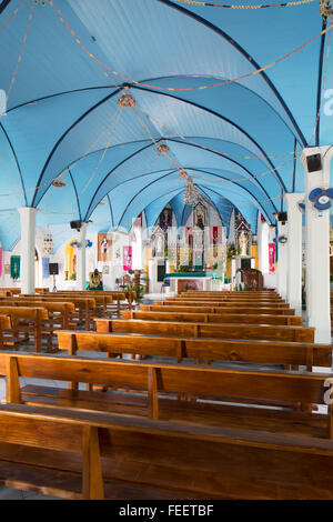 Rotoava Church, Fakarava, Tuamotu Islands, French Polynesia Stock Photo ...