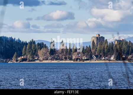 Coeur d' Alene, Idaho - December 16: Winter eagle watch tour boat with ...