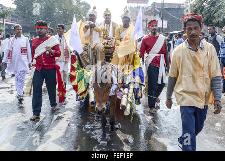 Sivasagar, Assam, India. 6th Feb, 2016. Indian people takes out a ...