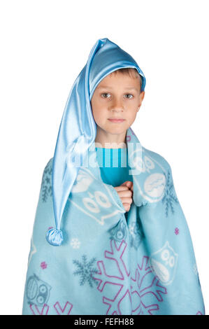 Bedtime. Cute boy sleeping in comfortable bed Stock Photo - Alamy