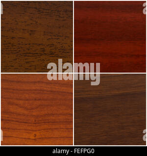 Four dark wood samples textures Stock Photo - Alamy