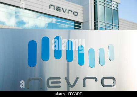 A logo sign outside of the headquarters of Nevro in Redwood City ...