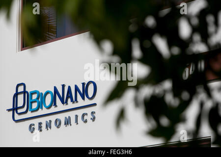A logo sign outside of the headquarters of BioNano Genomics in San ...