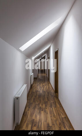 Empty home hall with walls and doors in white colors. Can be used as ...