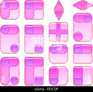 rose icon sign. buttons. Modern interface website buttons with cursor ...