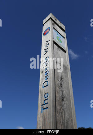 Deeside Way sign, a former railway line now used as a cycle and walking ...