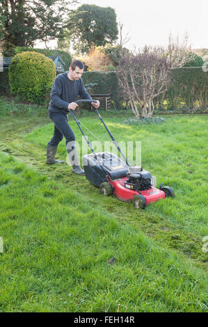 First lawn cut of the year struggling after the mild winter and long ...