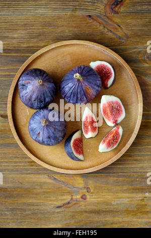 Sweet purple slice of fig fruit Stock Photo - Alamy