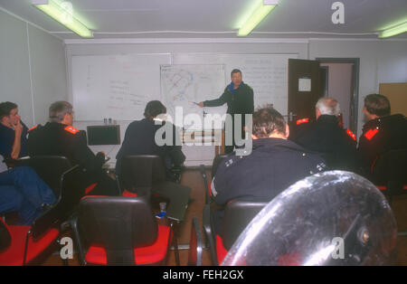 Police officers receiving briefing at Metropolitan Police Public Order ...