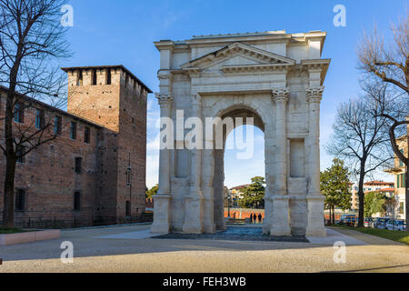 Ancient Arco dei Gavi ruins, a 1st century roman triumphal arch in the ...