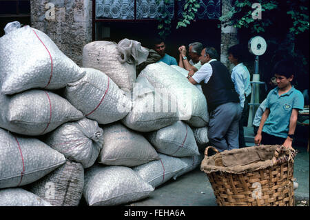 Silk Farmers Weigh Bags of Silk Cocoons at the Silk Cocoon Market Held ...